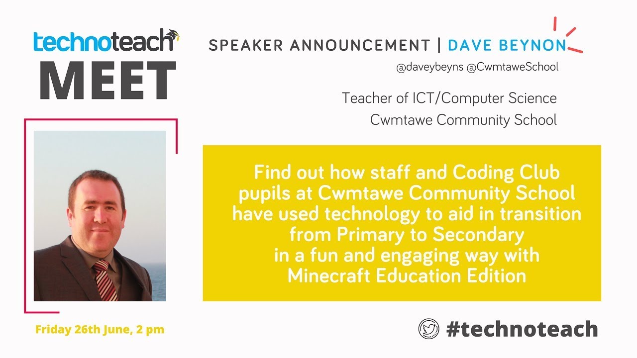 Technoteach Meet: Minecraft ar gyfer Pontio - Dave Beynon - YouTube