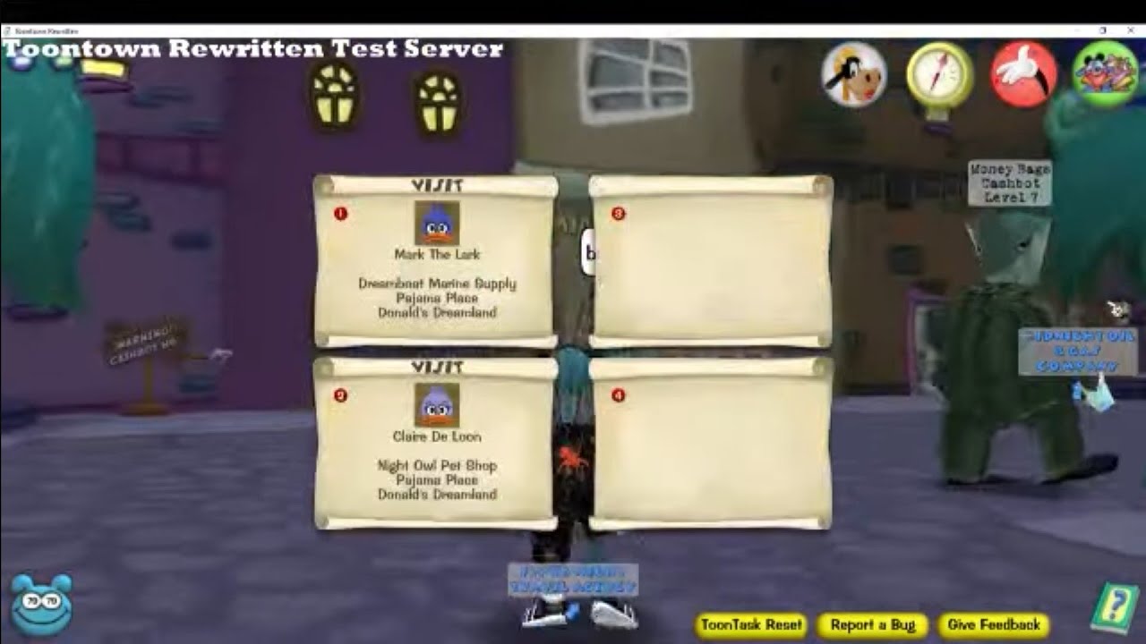 Toontown Rewritten Test Server - New TOONTASKS?!? (Part 2) #livestream ...