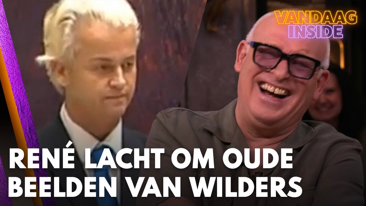 René lacht om oude beelden van gevatte Geert Wilders | VANDAAG INSIDE - YouTube