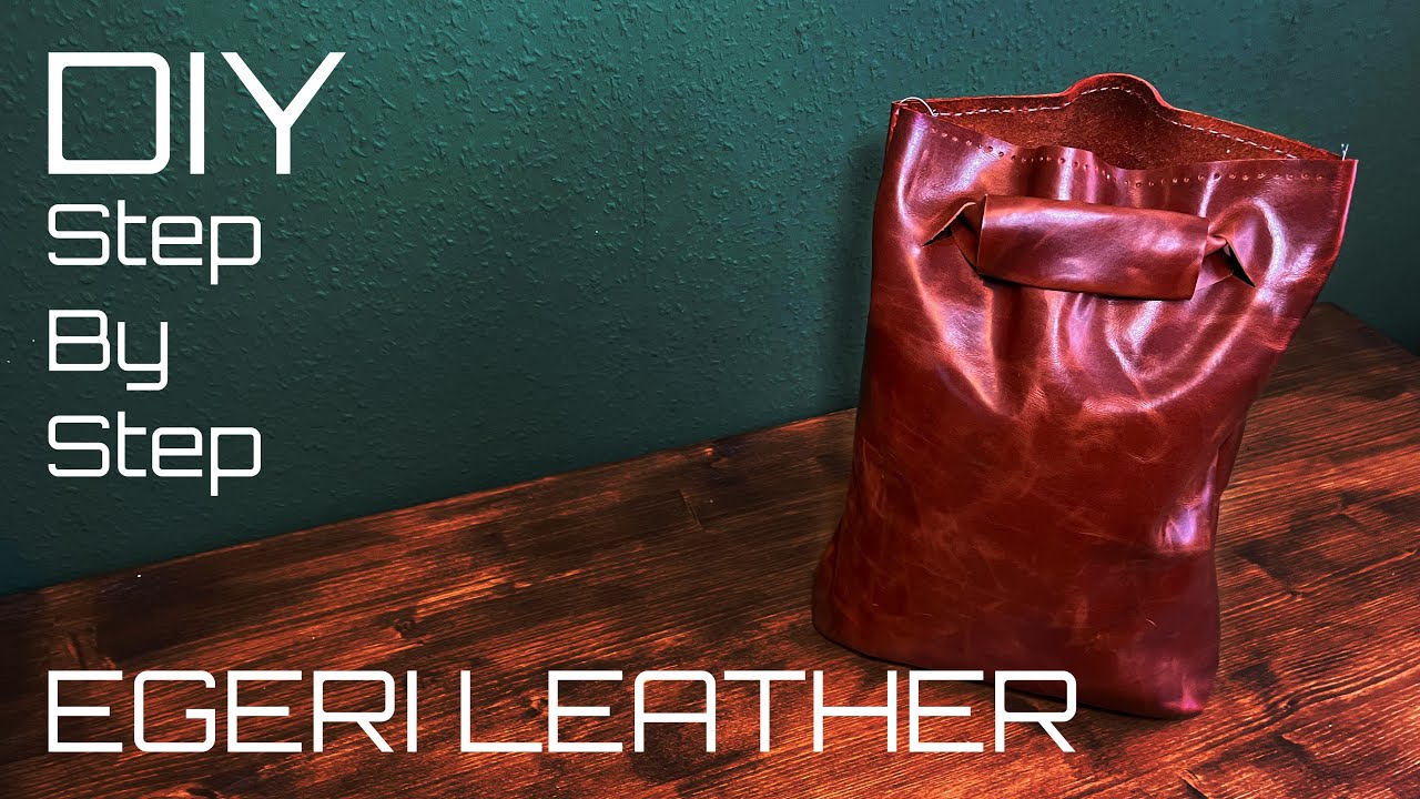 Leather Craft Pull Through Backpack Tutorial for Pattern Template DIY ...