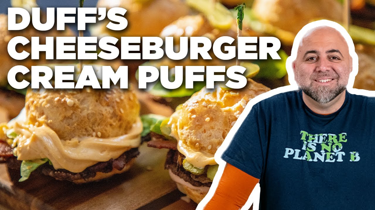 Duff Goldman's Cheeseburger Cream Puffs | Duff: Ace of Taste | Food ...