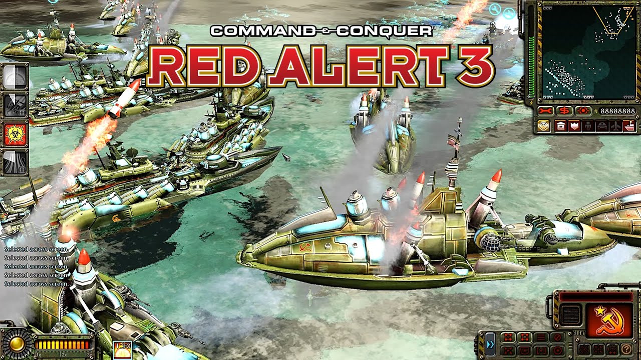 Red Alert 3 Corona MOD Soviet Solo Vs 2 Insane Rising Sun AI | Massive ...