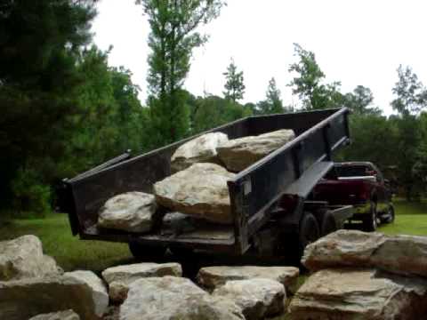Dumping a load of boulders - YouTube