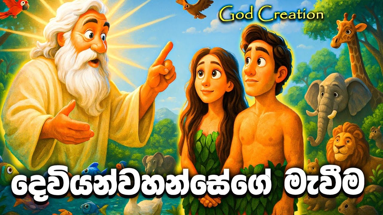 දෙවියන්වහන්සේගේ මැවීම 😍| sinhala bible katha😍| sinhala bible kathandara ...