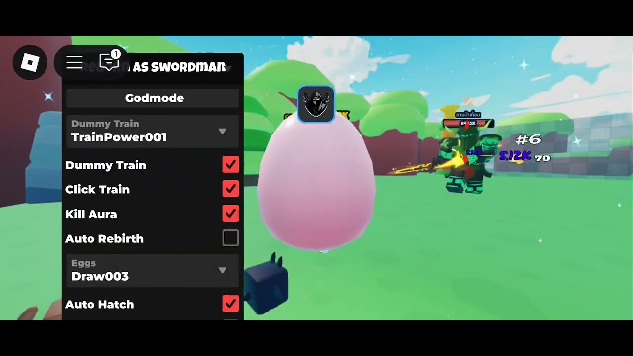 โปร Roblox : reborn as swordsman Script - YouTube