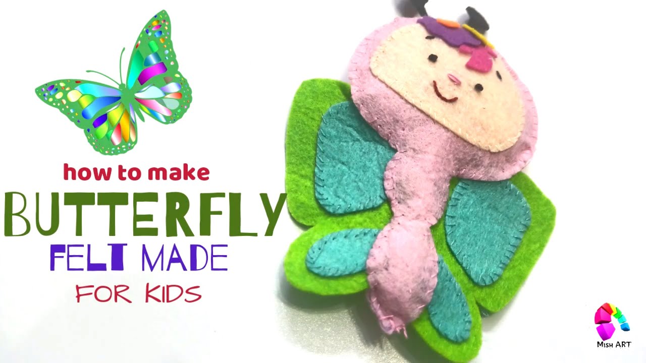 DIY - BUTTERFLY - needle felting - FELT MADE - Easy ART - YouTube