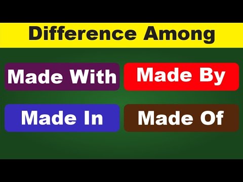 Difference between made of and made from||english learning||best ...