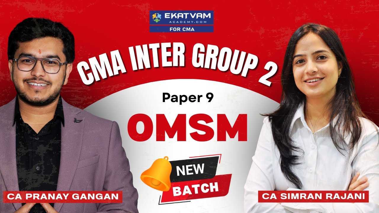 OMSM Launched for CMA Inter Group 2 | New Subject by Expert Faculties ...