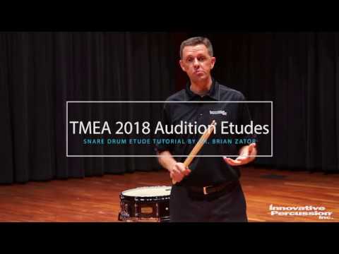 2018-2019 Texas All State Percussion Audition Snare Drum Tutorial - YouTube