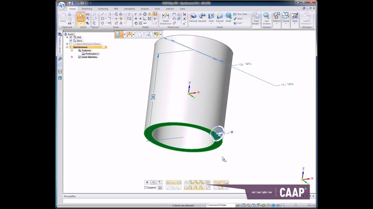 Mini Bike-1008-Vul Opening Tank-A in Solid Edge ST4 Synchronous van CAAP - YouTube