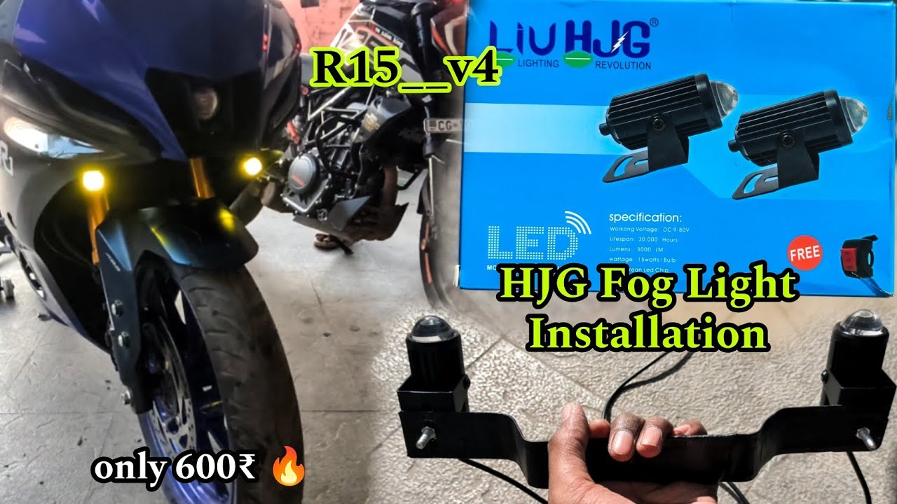 R15 v4 | Fog Light Installation | Details Review And Fiting | #motovlog ...