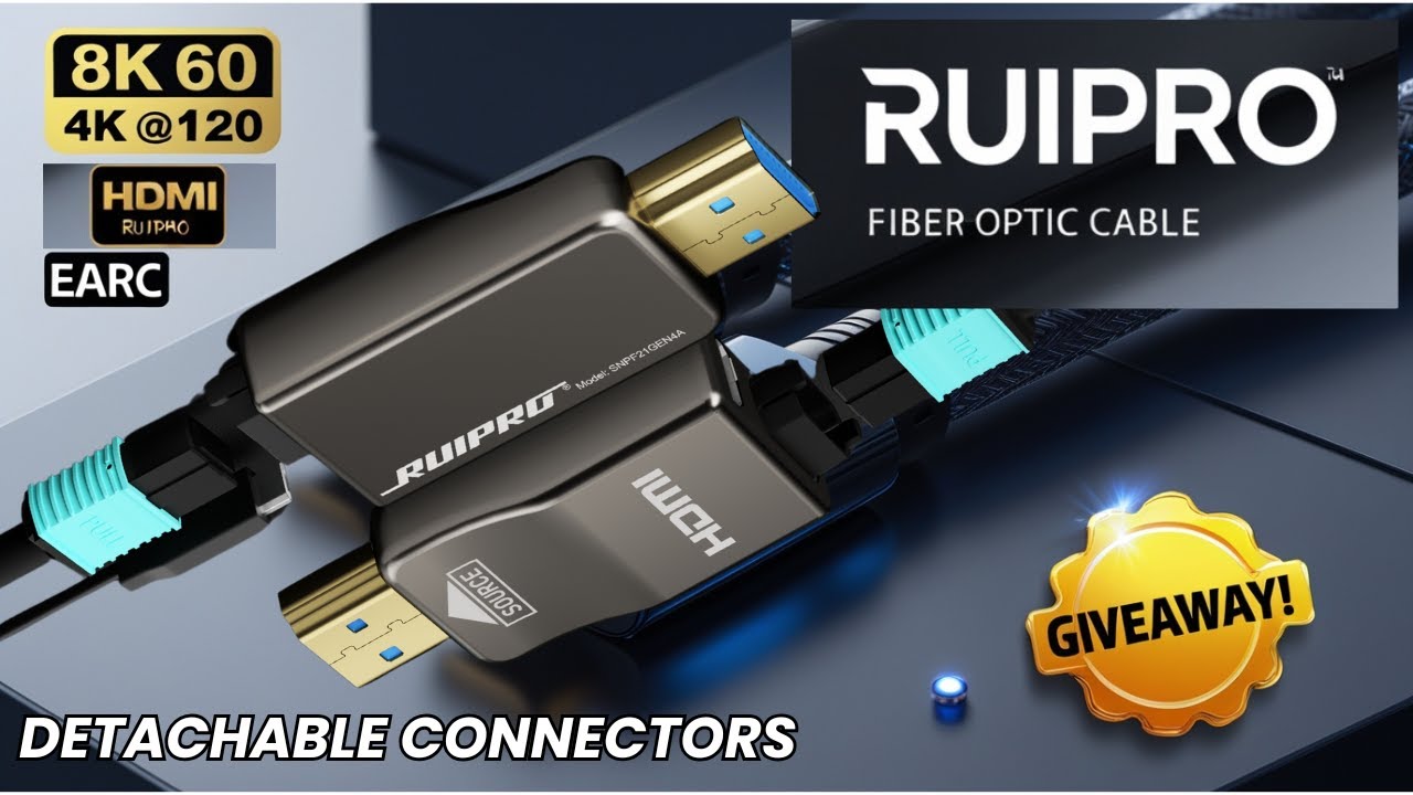 🎬 RUIPRO 8K Fiber HDMI Cable – Unboxing, Review & GIVEAWAY! | HDMI 2.1b ...