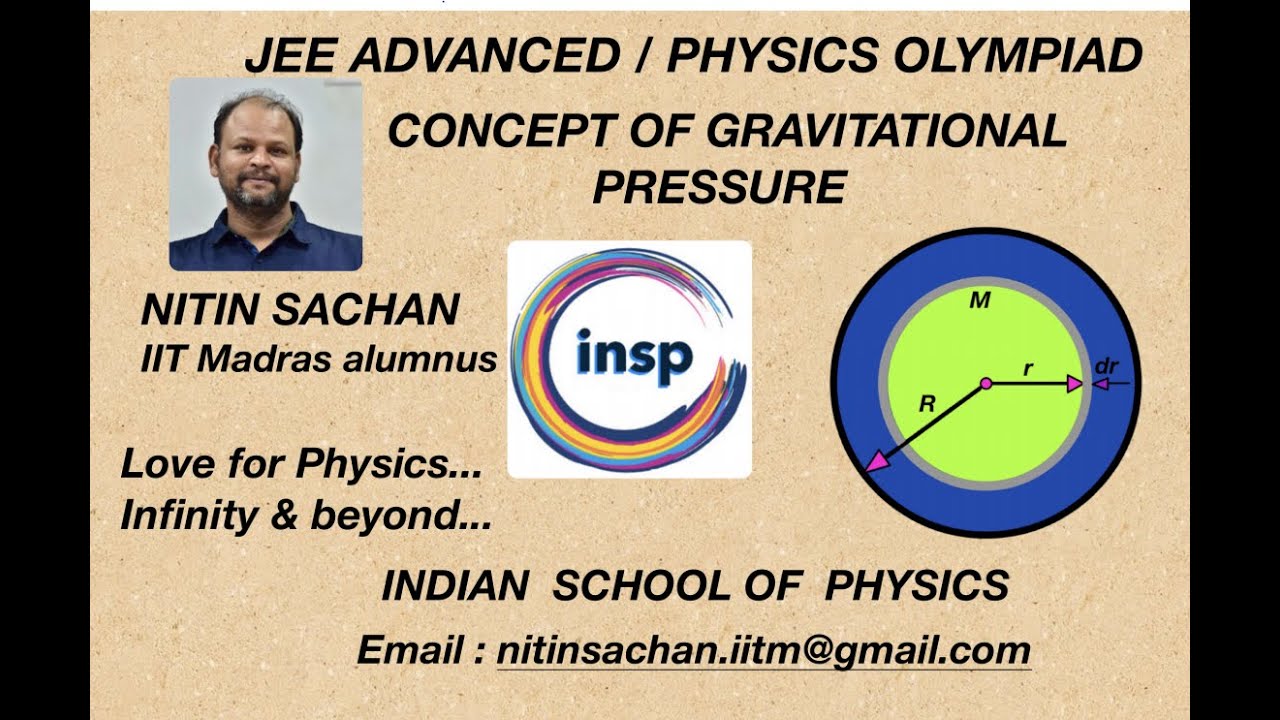JEE ADVANCED : CONCEPT OF GRAVITATIONAL PRESSURE FOR UNIFORM AND NON ...