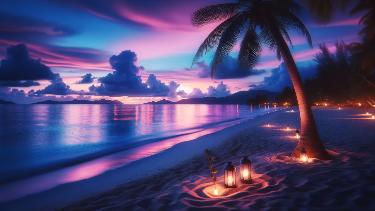 Tropical Beaches at Night - Relaxing Bossa Nova Jazz Background Music ...