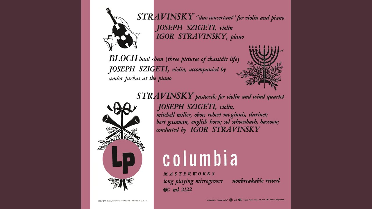 Three Pictures of Chassidic Life for Violin and Piano: II. Nigun ...