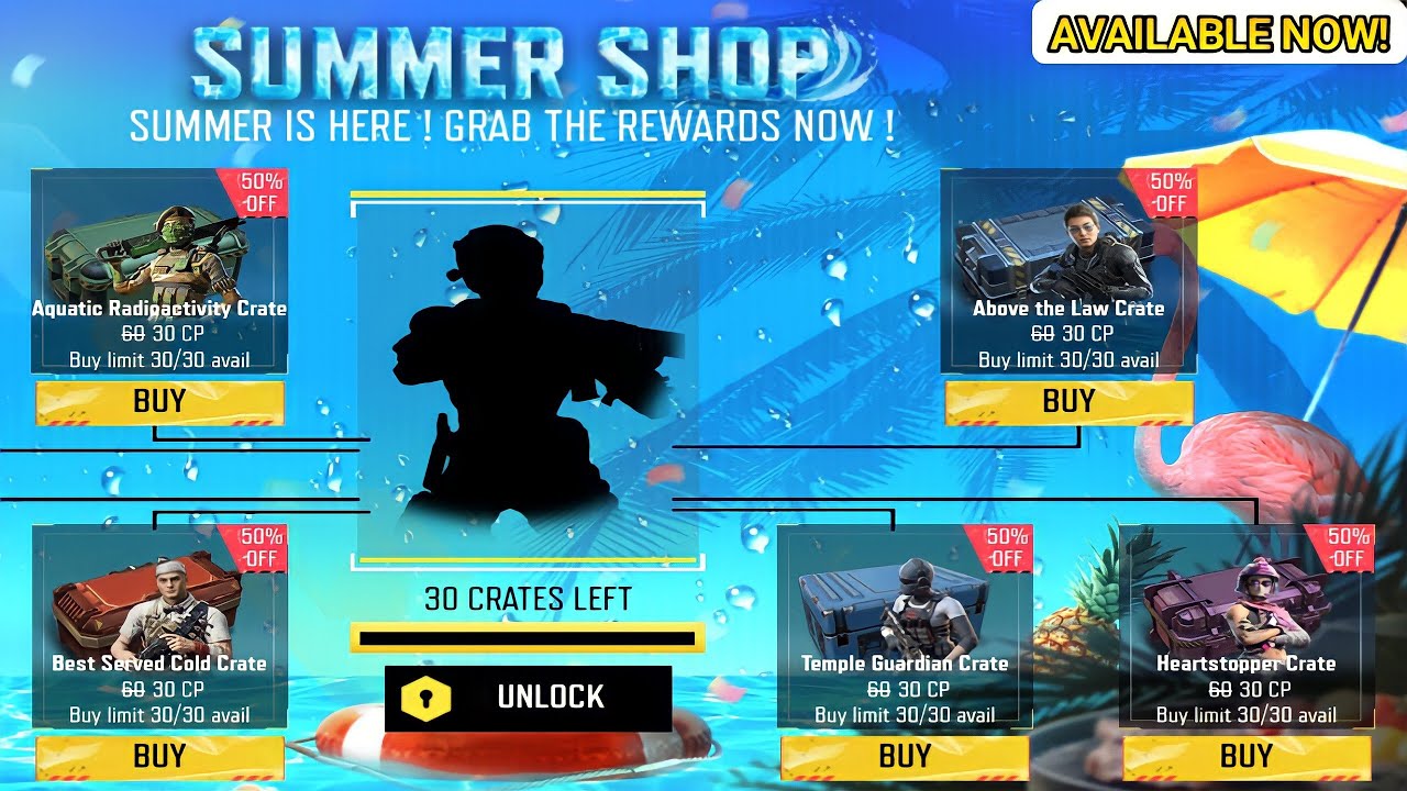 *NEW* SUMMER SHOP in GARENA WEB EVENT | GET 50% DISCOUNT!! COD MOBILE ...