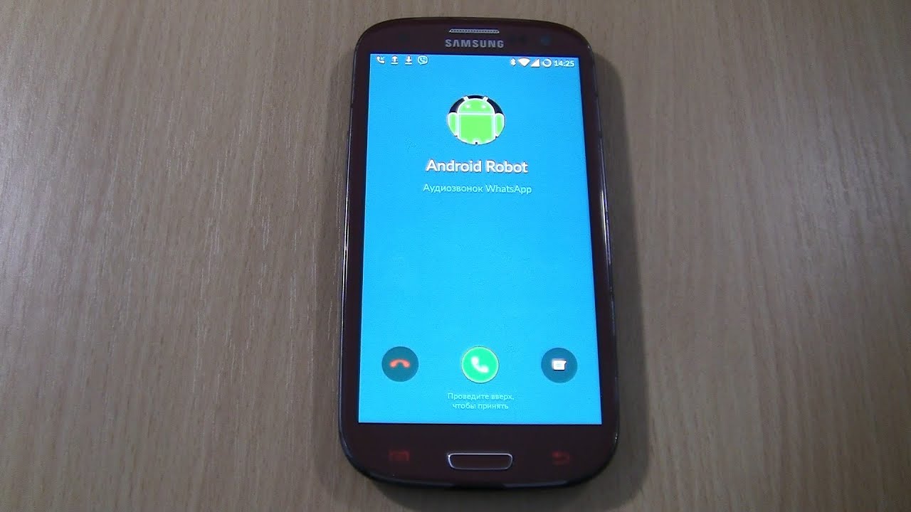 WhatsApp Samsung Galaxy S3 Red Android Robot incoming call - YouTube