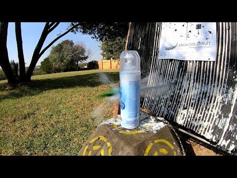 Exploding whipped cream bottles with arrows! - YouTube