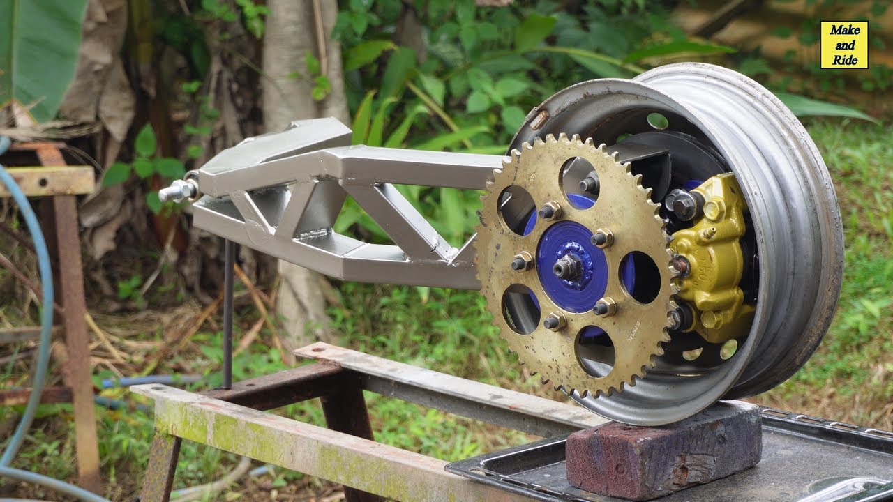 2WD Motorcycle Rear Single side Swing arm and Hub making - YouTube