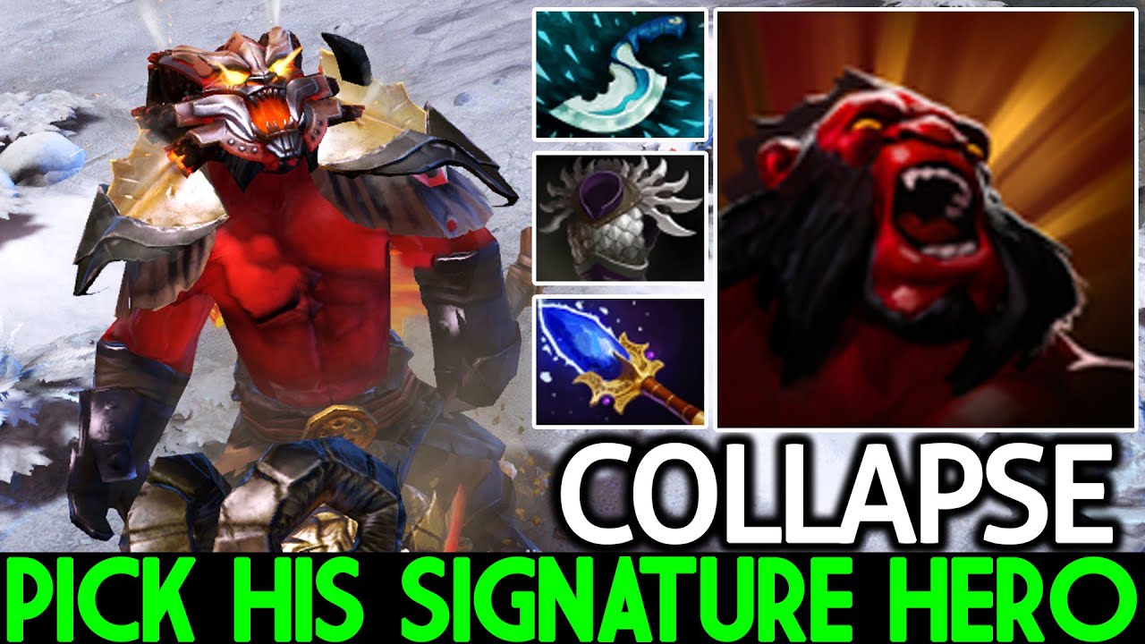 COLLAPSE [Axe] Pick His Signature Hero with Beautiful Call Dota 2 - YouTube