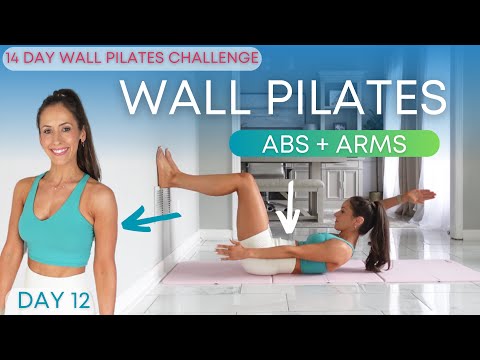 Wall Pilates Workout for Weight Loss | Pilates Abs + Arms | Day 12