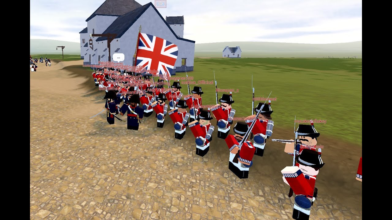 Roblox Napoleonic Wars British Army Royal Marines NA battle - YouTube