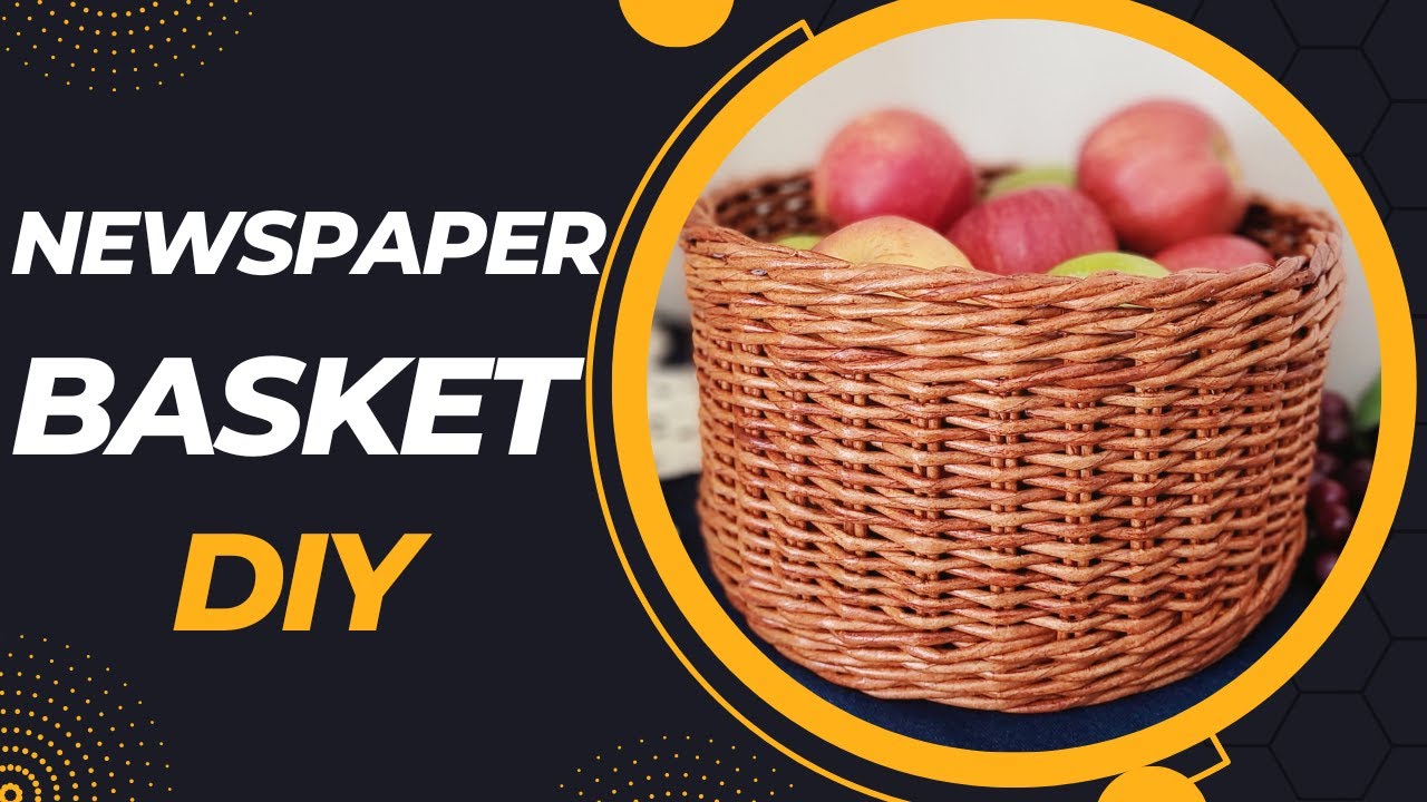 Round Newspaper Basket (DIY) - Tutorial - YouTube