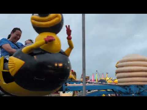 Hailey loving the Bumble Bee Ride! - YouTube
