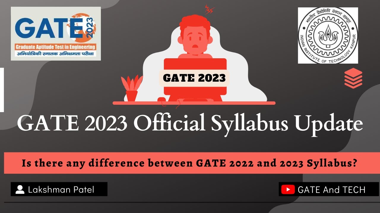 GATE 2023 Official Syllabus Update | 2022 Vs 2023 - YouTube