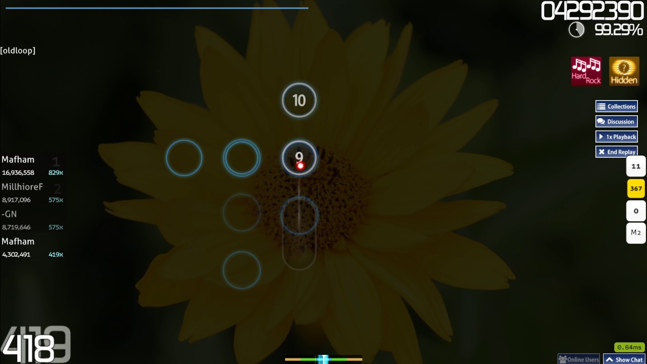 osu! - Frederic - oddloop [oldloop] +HDHR 829/993x 96.10% 3x miss - YouTube