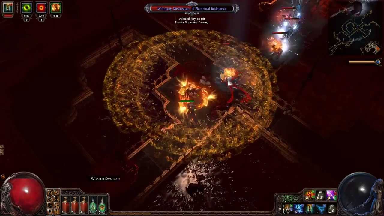 Path of Exile - 5 Link Chain-Lightning-Arrow Lunaris/Piety complete run ...