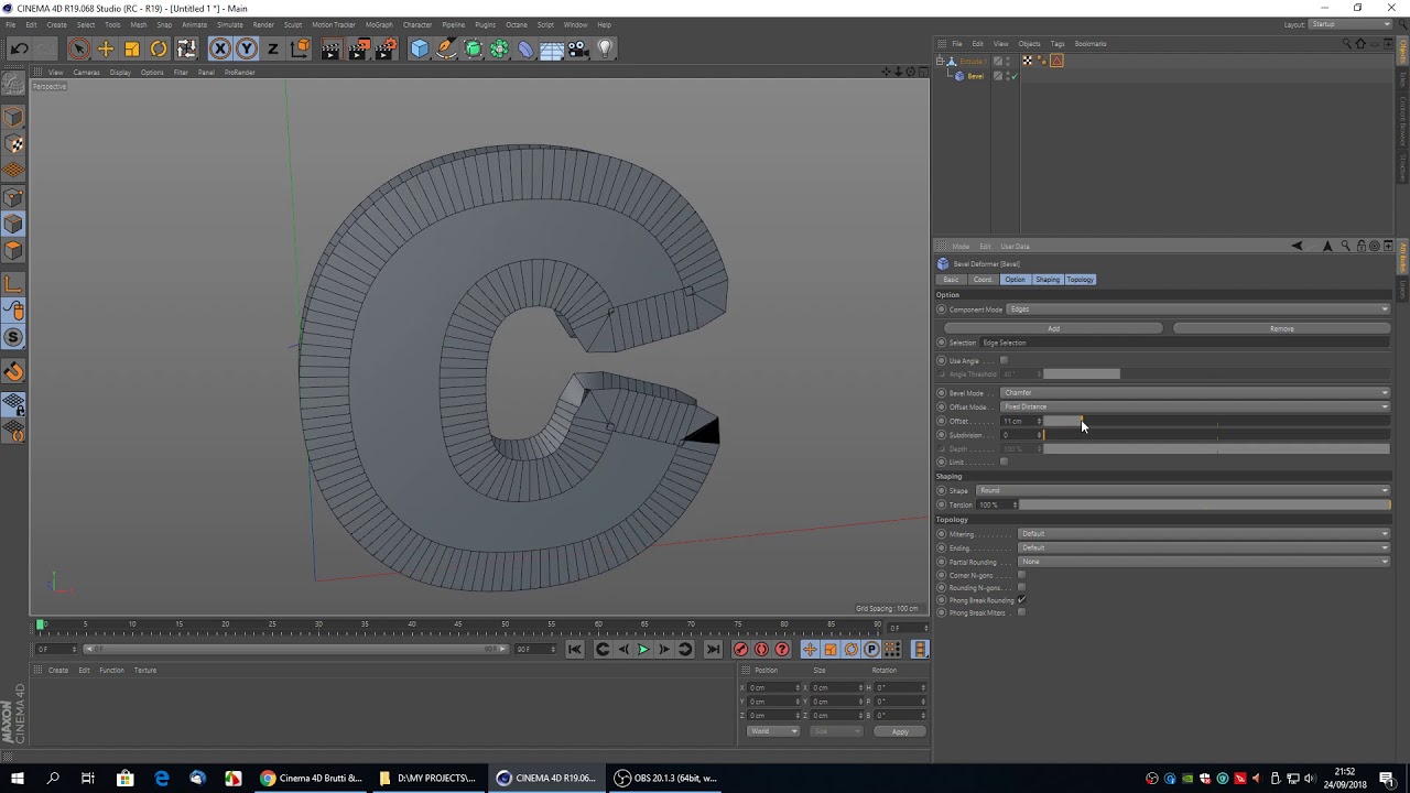 cinema 4d bevel and correction deformers - YouTube