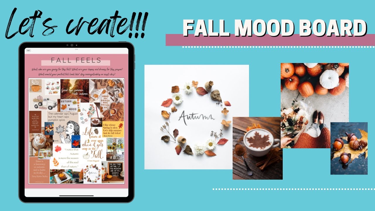 Fall Mood Board Ideas | Autumn Color Pallet on Digital Planner ...