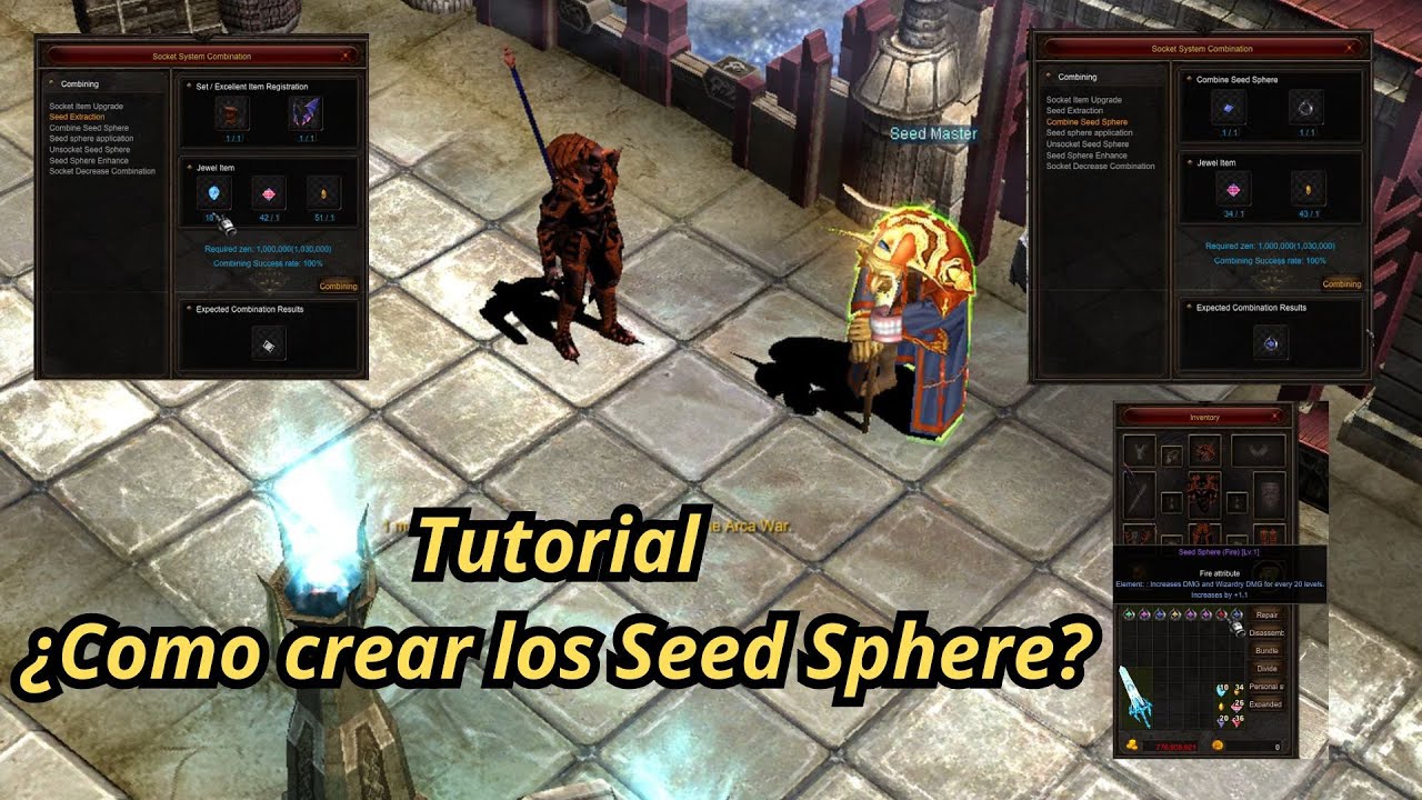 Mu Online GMO Web Zen Tutorial 14: ¿Como crear los Seed Sphere? - YouTube