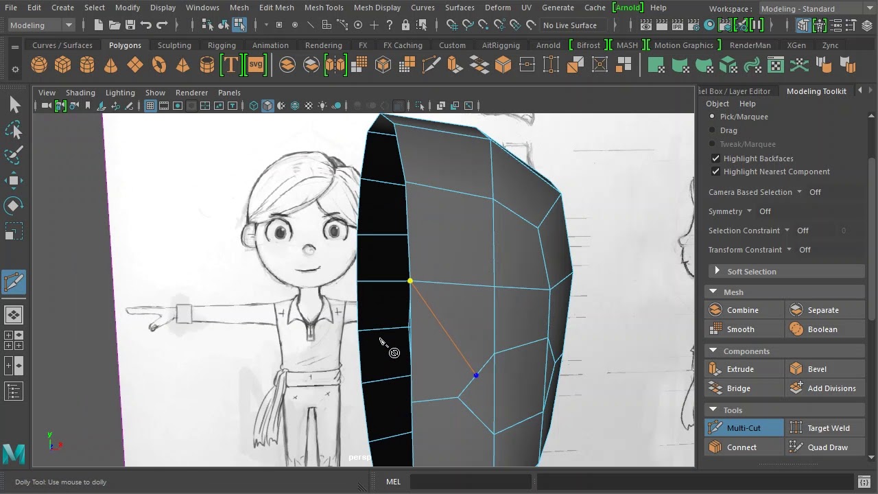 Maya Basic Man Head 002 - YouTube