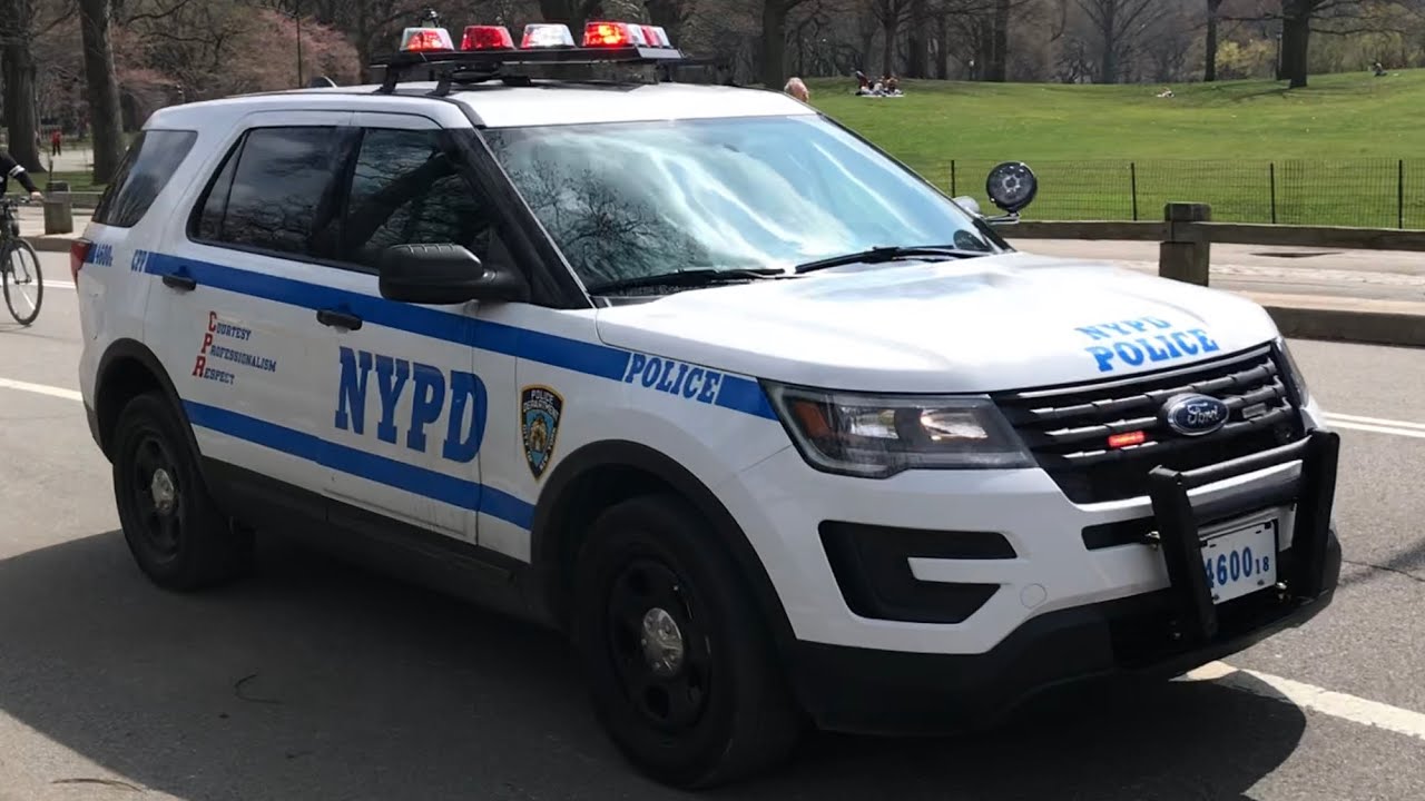 NYPD POLICE INTERCEPTOR UTILITY RESPONDING IN CENTRAL PARK ON WEST SIDE ...