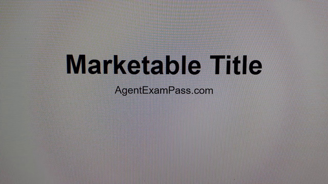 265 marketable title Free Real Estate License Exam Words Questions ...