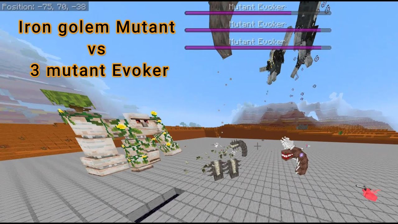 Iron golem mutant vs 3 Mutant Evoker - YouTube