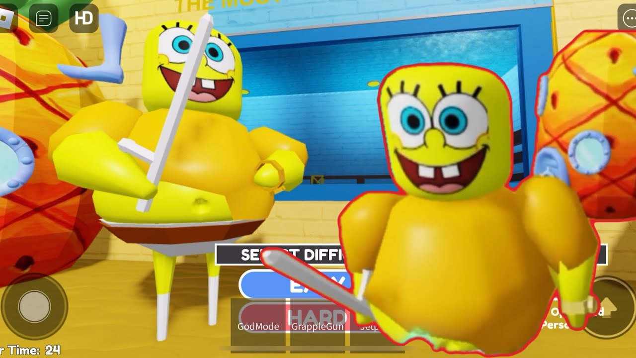 MR.SPONGE Bob BARRY'S PRISON RUN!(Obby) Roblox speed run - YouTube
