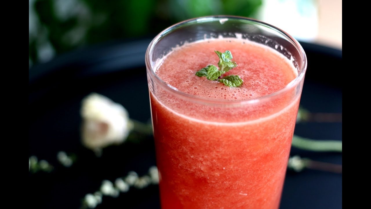 수박주스 만들기 수박에이드 맛없는 수박도 맛있게 watermelon juice (Watermelon ade) - YouTube