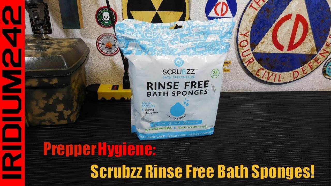 Prepper Hygiene: Scrubzz Rinse Free Bath Sponges! - YouTube