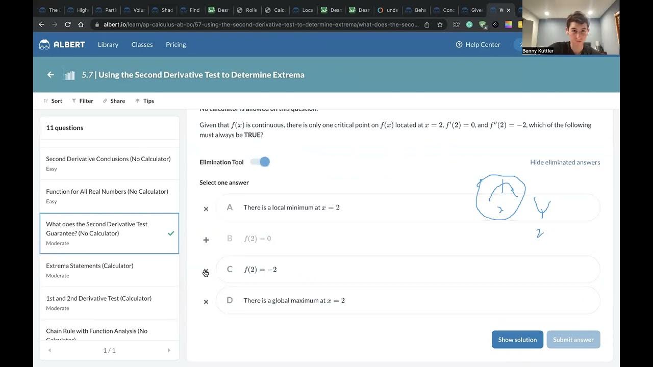 AP Calculus Unit 5 - The Second Derivative Test - YouTube