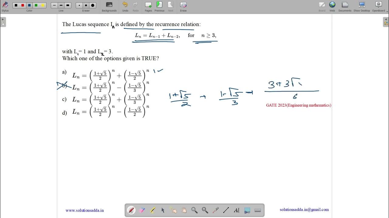 Gate 2023 Algorithms Recurrence Relation Gate Test Series Solutions Adda Explained By