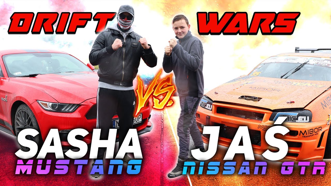 JAŚ BORAWSKI W NISSAN GTR VS SASHA - FORD MUSTANG - YouTube