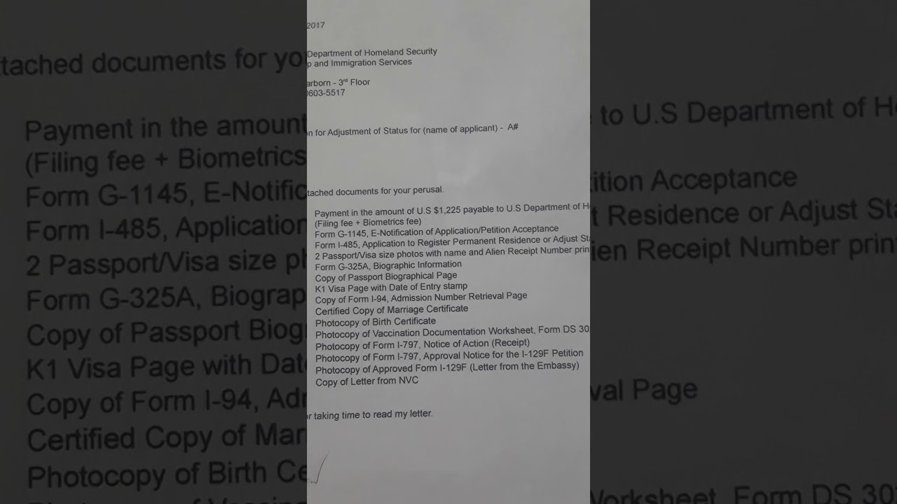 Cover Letter for AOS Folder - YouTube