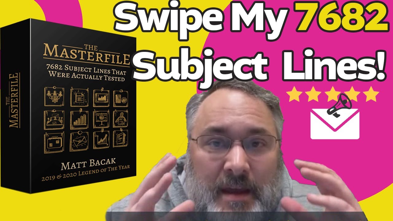 7682 Tests + 60 Second Leads by Matt Bacak - Swipe My +7K Subject Lines ...