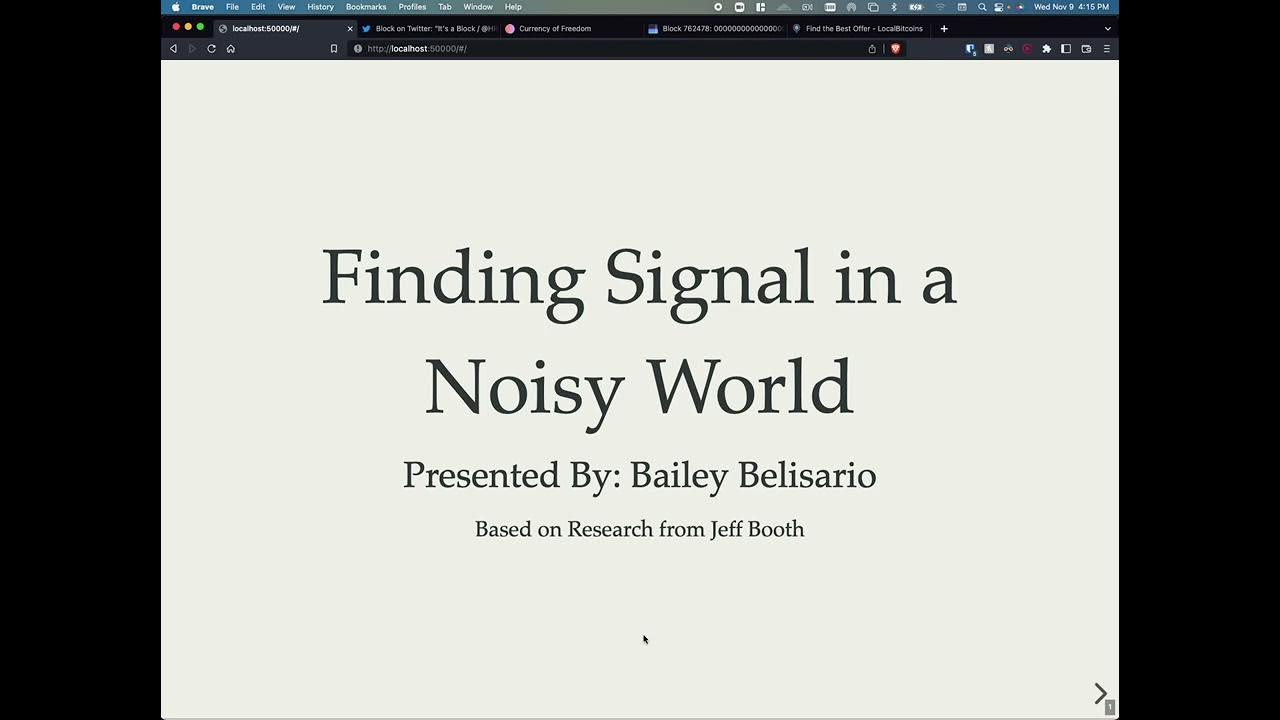 Finding Signal in a Noisy World - Lecture 4 - YouTube
