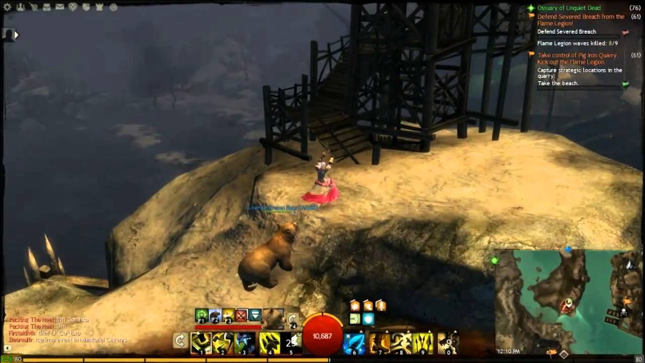 GW2 Vista - Fireheart Rise (Lv60~70) - Pig Iron Mine - YouTube