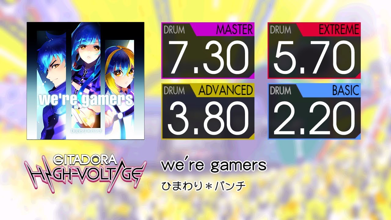 【GITADORA】 we're gamers (MASTER ~ BASIC) Drum - YouTube