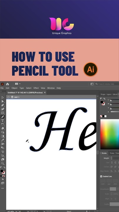 Learn how to use pencil tool in Adobe Illustrator with this short ...